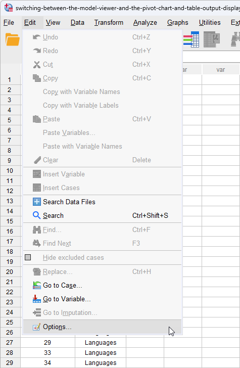 Switching between the 'Model Viewer' and 'Pivot tables and charts ...