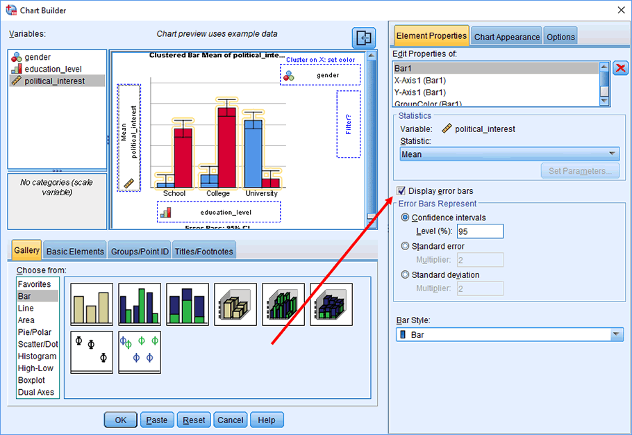 A Clustered Bar Chart In SPSS Statistics Selecting The Correct Chart 