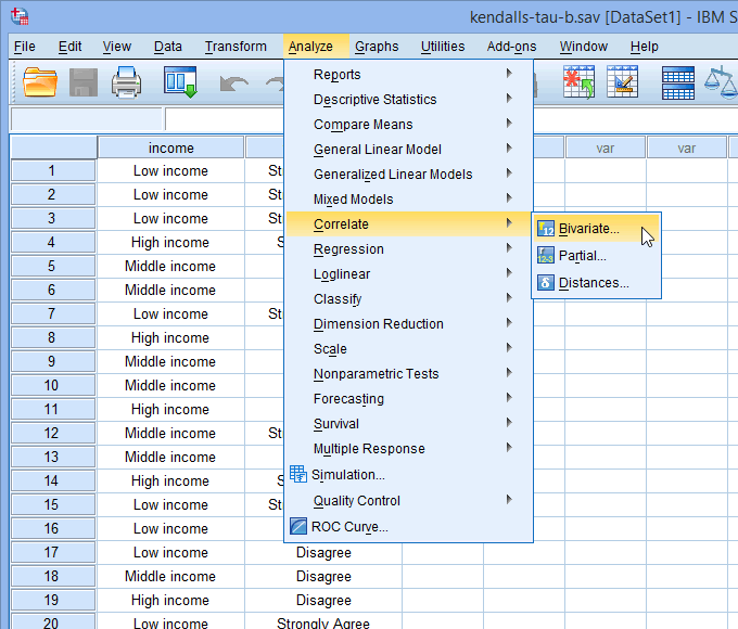 Kendall's Tau-b using SPSS Statistics - A How-To Statistical Guide by ...