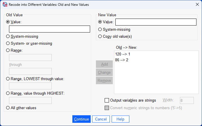 Recoding Variables In Spss Statistics Single Values Laerd Statistics