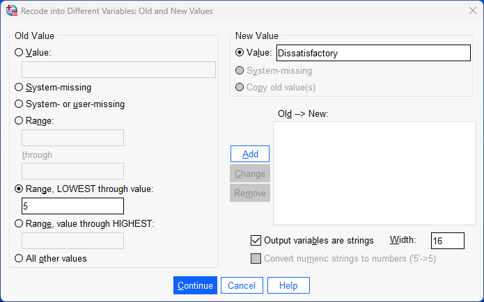 Recoding Variables In Spss Statistics Recoding Data Into Two Categories Laerd Statistics